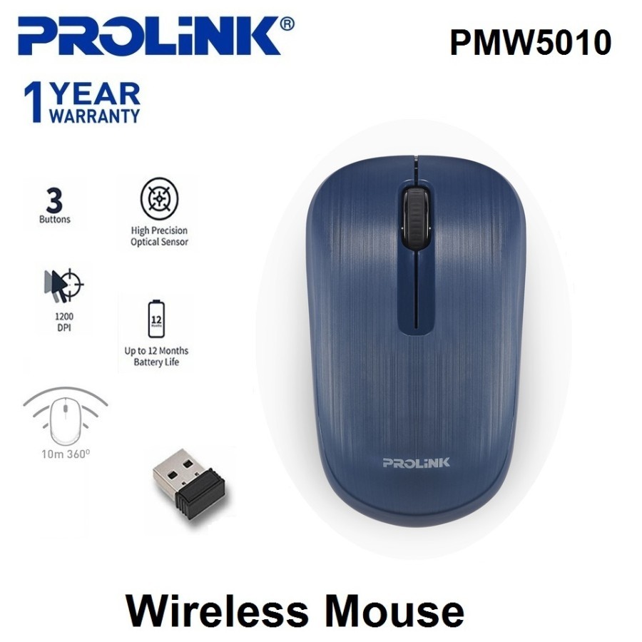 Jual Mouse Wireless Prolink PMW5010 - PMW 5010 3 button 1200 Dpi ...