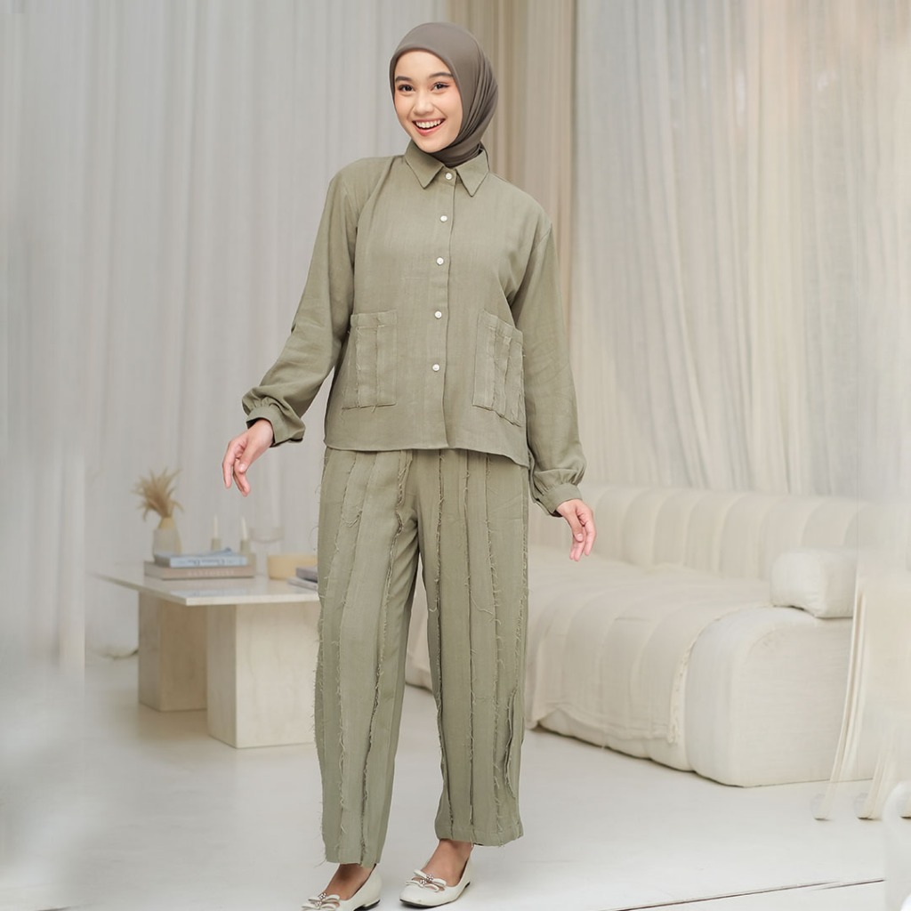 Jual Lozy Hijab - Tale Linen Set (One Set Linen JFW Collection) | Shopee Indonesia
