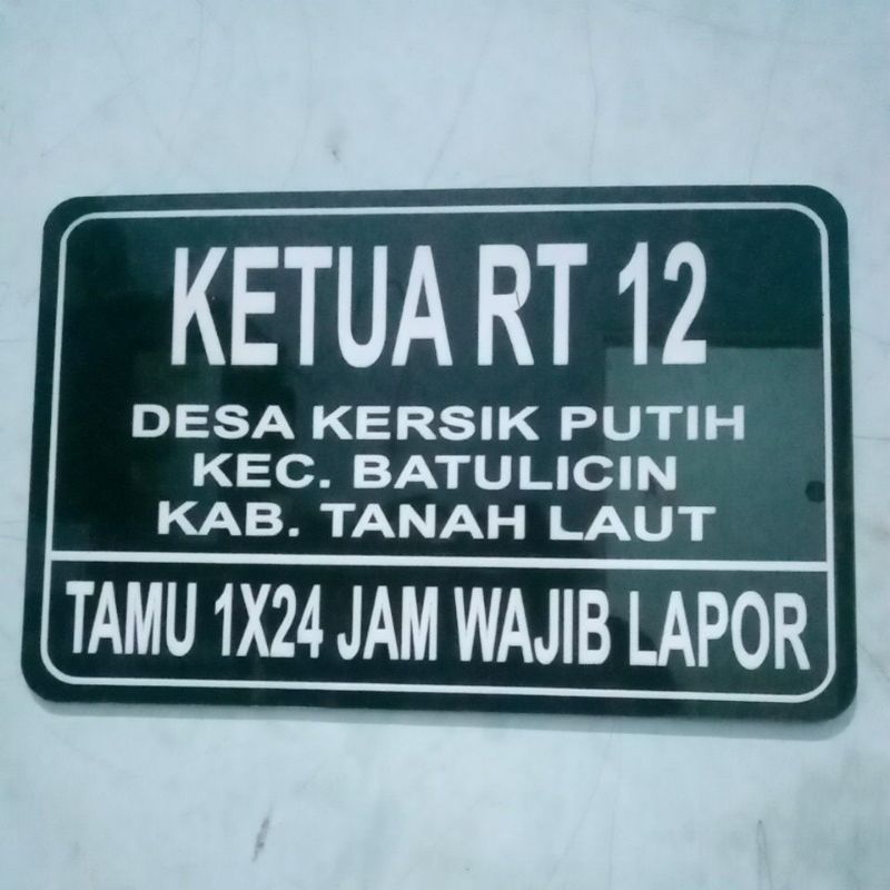 Jual nomor rumah ukuran besar/plang ketua Rt/Rw | Shopee Indonesia