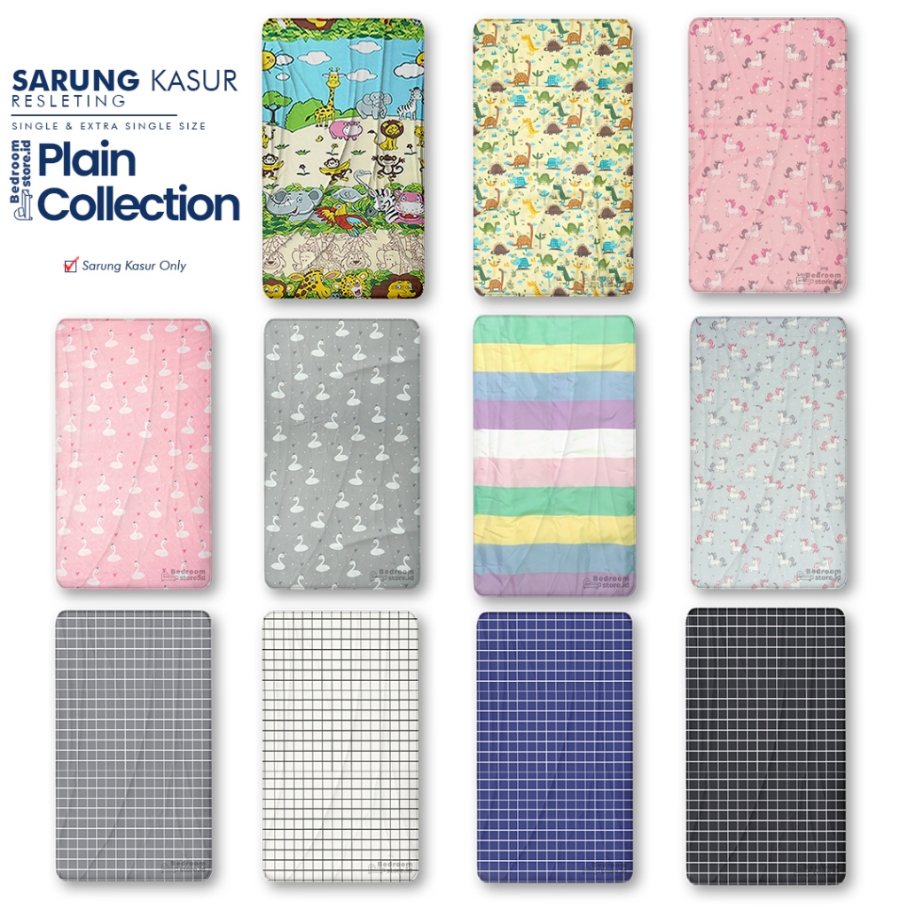 Jual Sarung Kasur Resleting (NO.4) 90x200x15 + SET SARUNG BANTAL GULING ...
