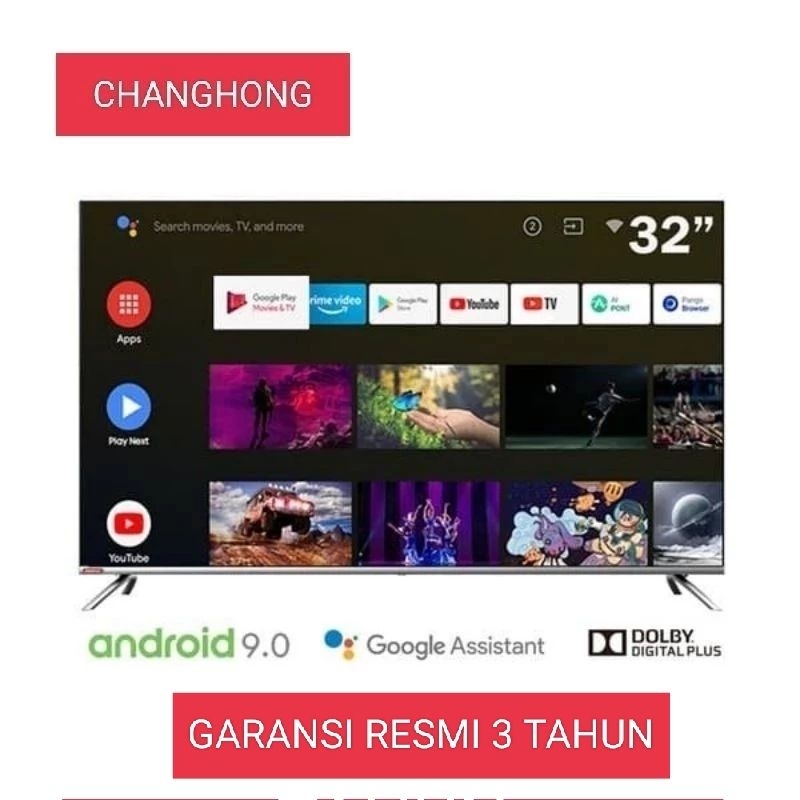 Jual TV LED CHANGHONG 32 INCH ANDROID TV | Shopee Indonesia