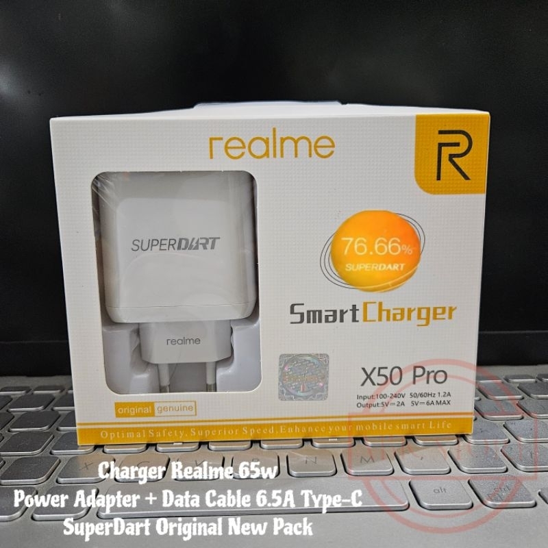 Jual Charger REALME 65W Power Adapter + Data Cable 6.5A SuperDart ...