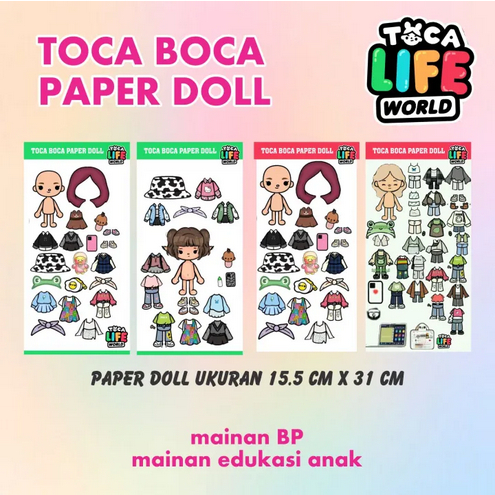 Jual TOCA KARAKTER BP BP AN PAPER DOLLS HOUSE MAINAN EDUKASI ANAK ...