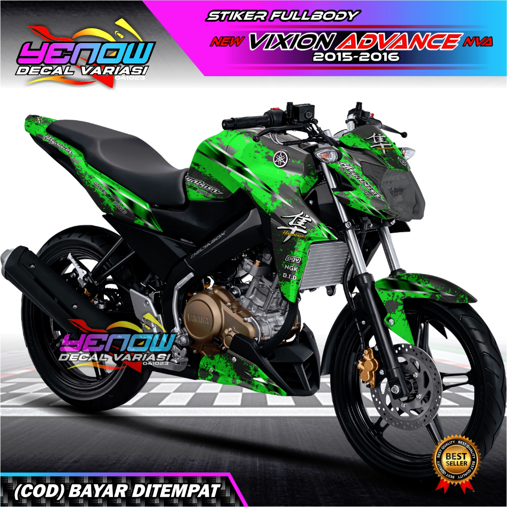 Jual Decal Vixion Advance NVA 2015-2016 Stiker Fullbody Design Hayabusa ...