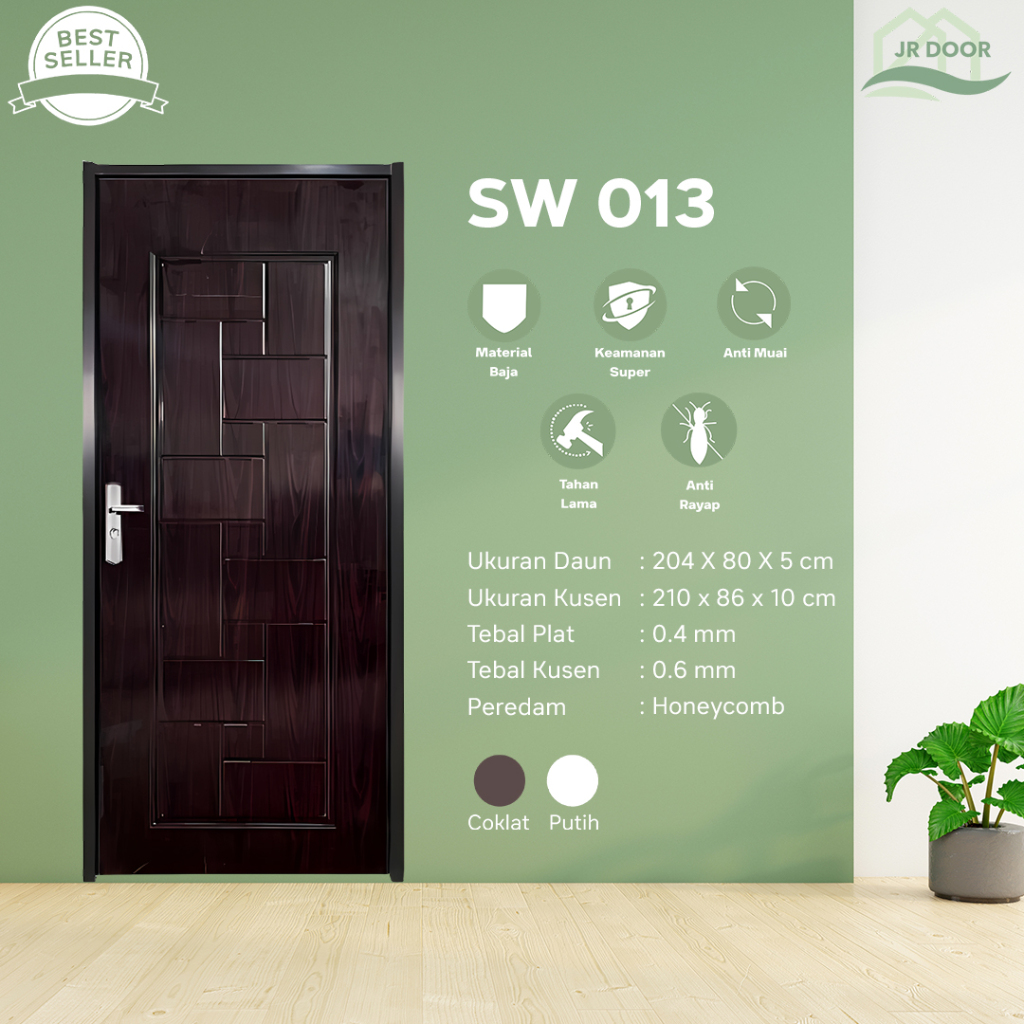 Jual JR DOOR - (SW-013) FULL SET PINTU KUSEN HANDLE BAHAN PLAT BAJA ...