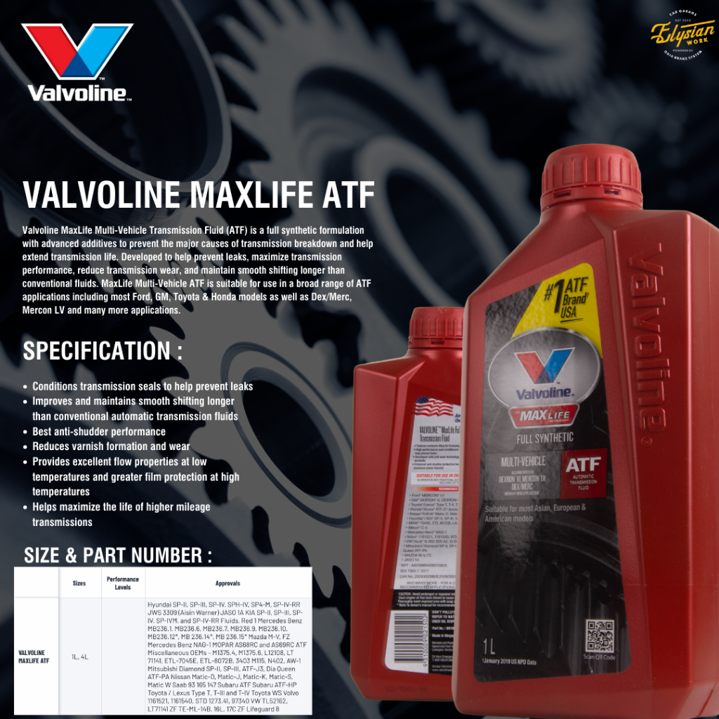 Jual VALVOLINE MAXLIFE ATF | Shopee Indonesia