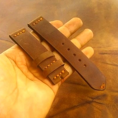 Jual Tali kalep jam kulit crazy horse/Strap jam kulit asli/tali jam ...