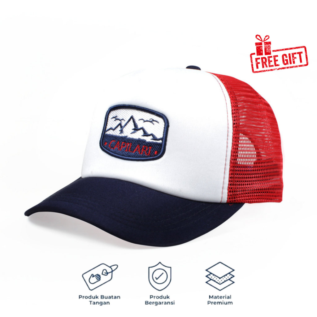 Jual [FREE GIFT] Capilari - XTP 004 Topi Trucker Pria Casual Sporty ...