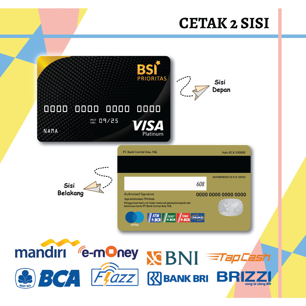 Jual KARTU EMONEY DEBIT CARD BSI PRIORITAS E MONEY MANDIRI FLAZZ BCA ...