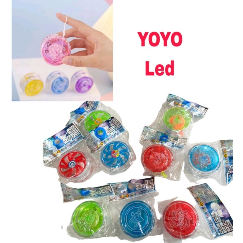 Jual Mainan Jadul Yoyo Led Mainan Yoyo Tali Mainan Berputar Gasing Tali ...