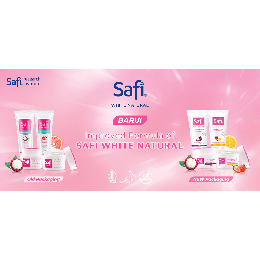 Jual SAFI WHITE NATURAL CREAM STRAWBERRY LEMON EXTRAC (gantinya grape ...