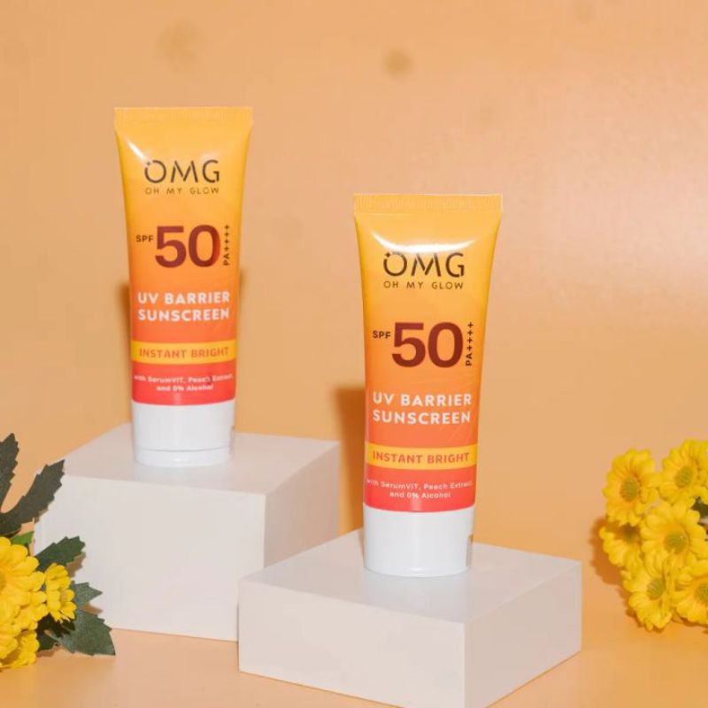 Jual OMG Oh My Glow Sunscreen UV Barrier SPF 50 PA++++ 25ml | Shopee ...