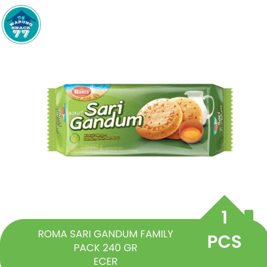 Jual ROMA SARI GANDUM FAMILY 240 GR ECER | Shopee Indonesia