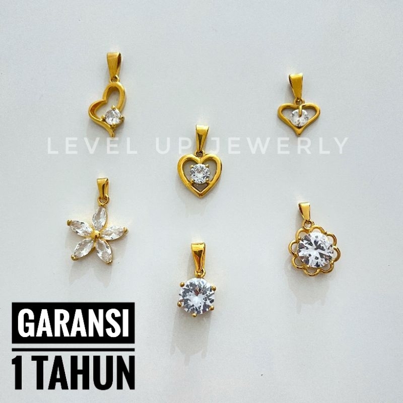 Jual Liontin Motif Love Bunga Bulat Bahan Original Stainless Steel ...