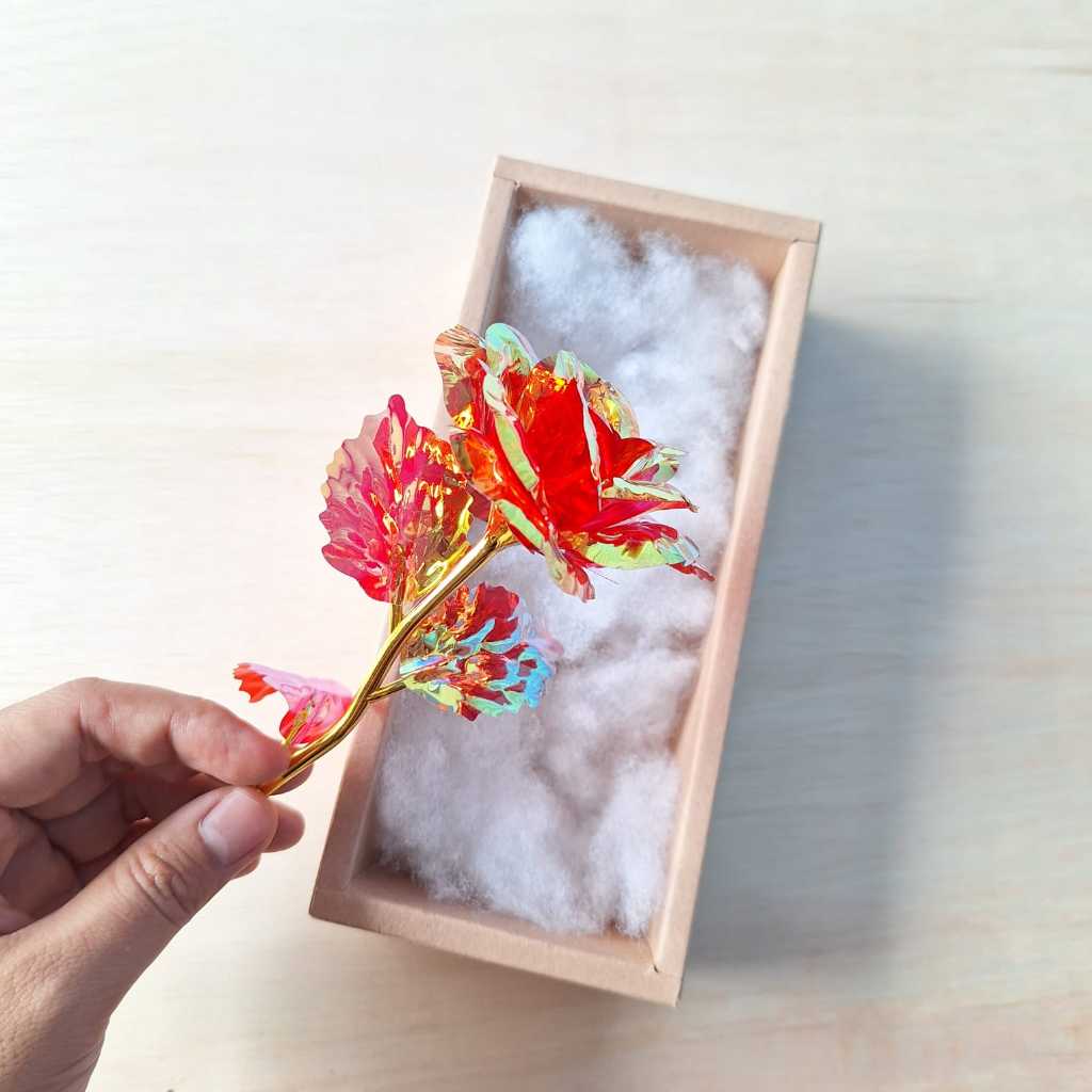 Jual Bunga Mawar Beauty and The Beast Gold Foil Flower Galaxy Rose Box ...