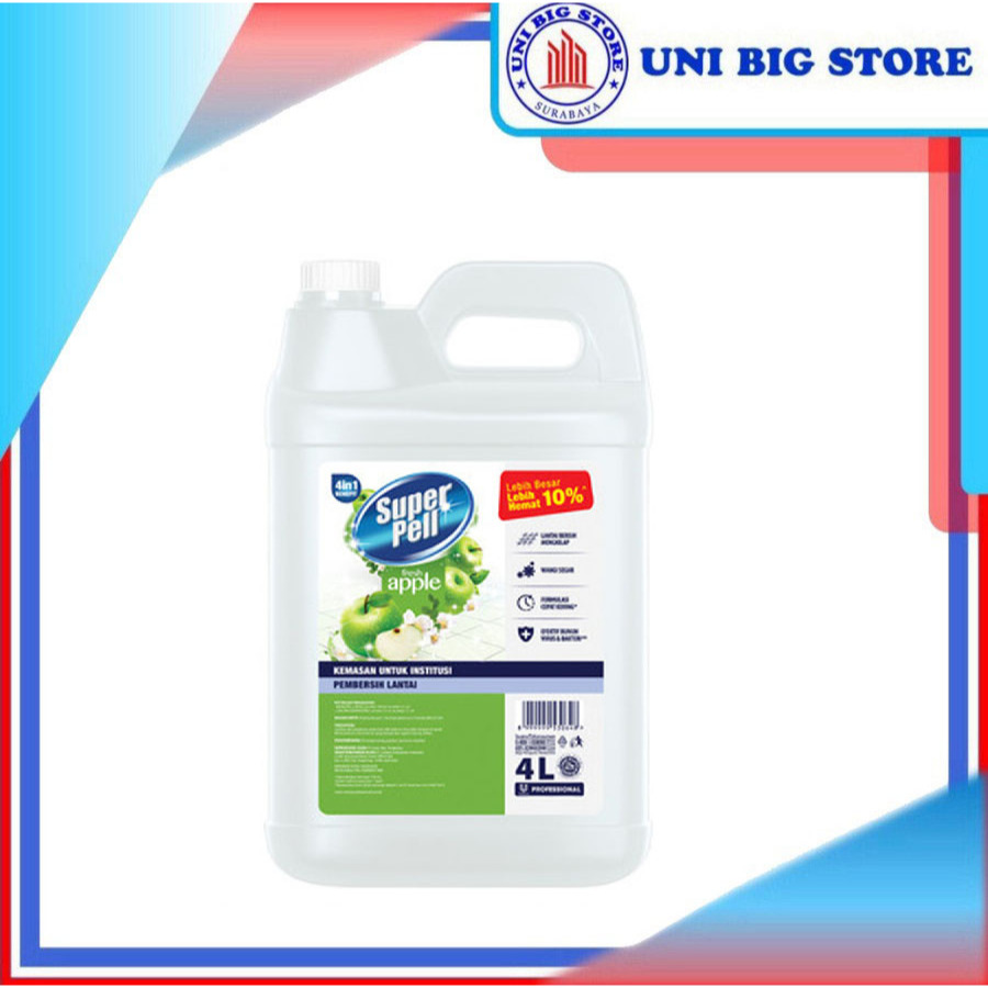 Jual Superpell Sabun Pel Pembersih Lantai Fresh Apple 4000 ml Jerigen ...