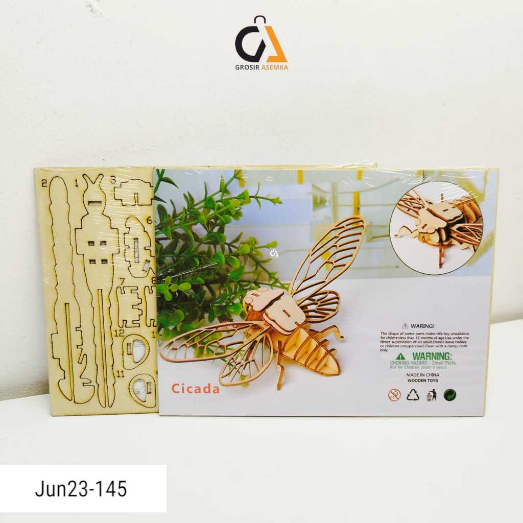 Jual Mainan Puzzle Kayu 3D Mainan Edukasi Karakter Hewan Model Rakitan ...