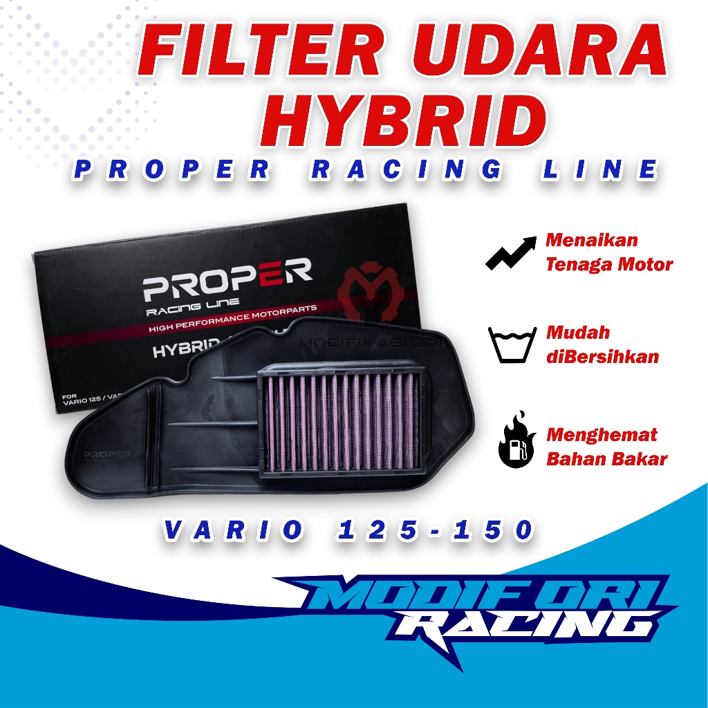 Jual VARIO 125-150 FILTER UDARA HONDA VARIO 125 - 150 PROPER RACING ...