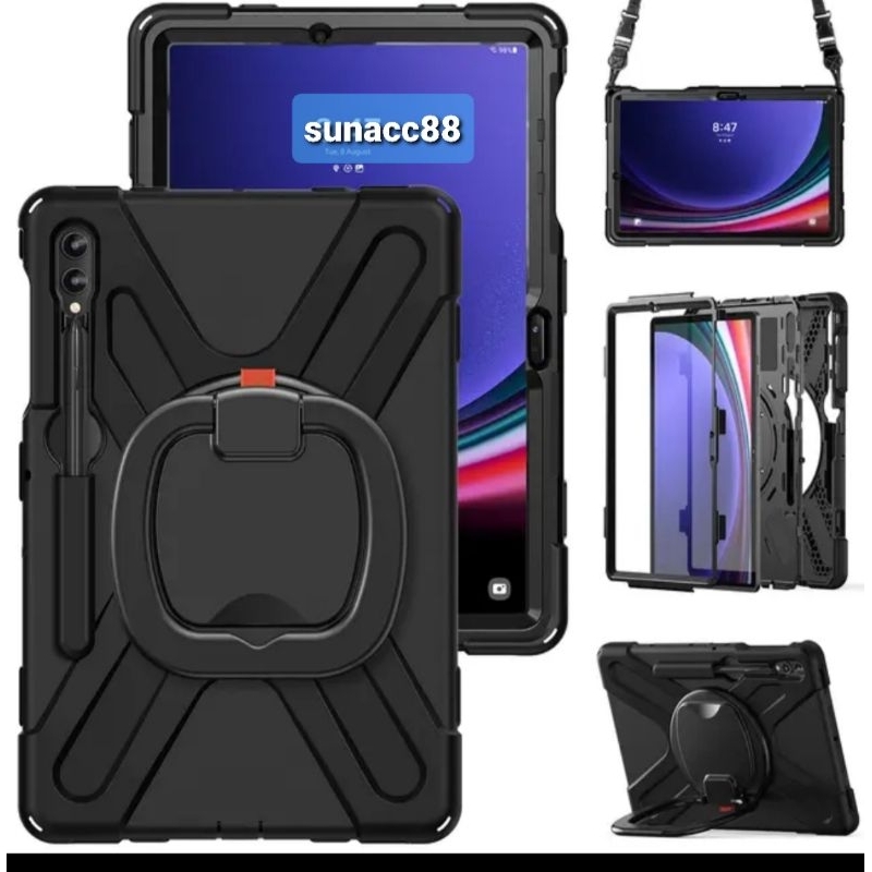 Jual Casing Armor Ring Standing Free Tali selempang Samsung Galaxy Tab ...