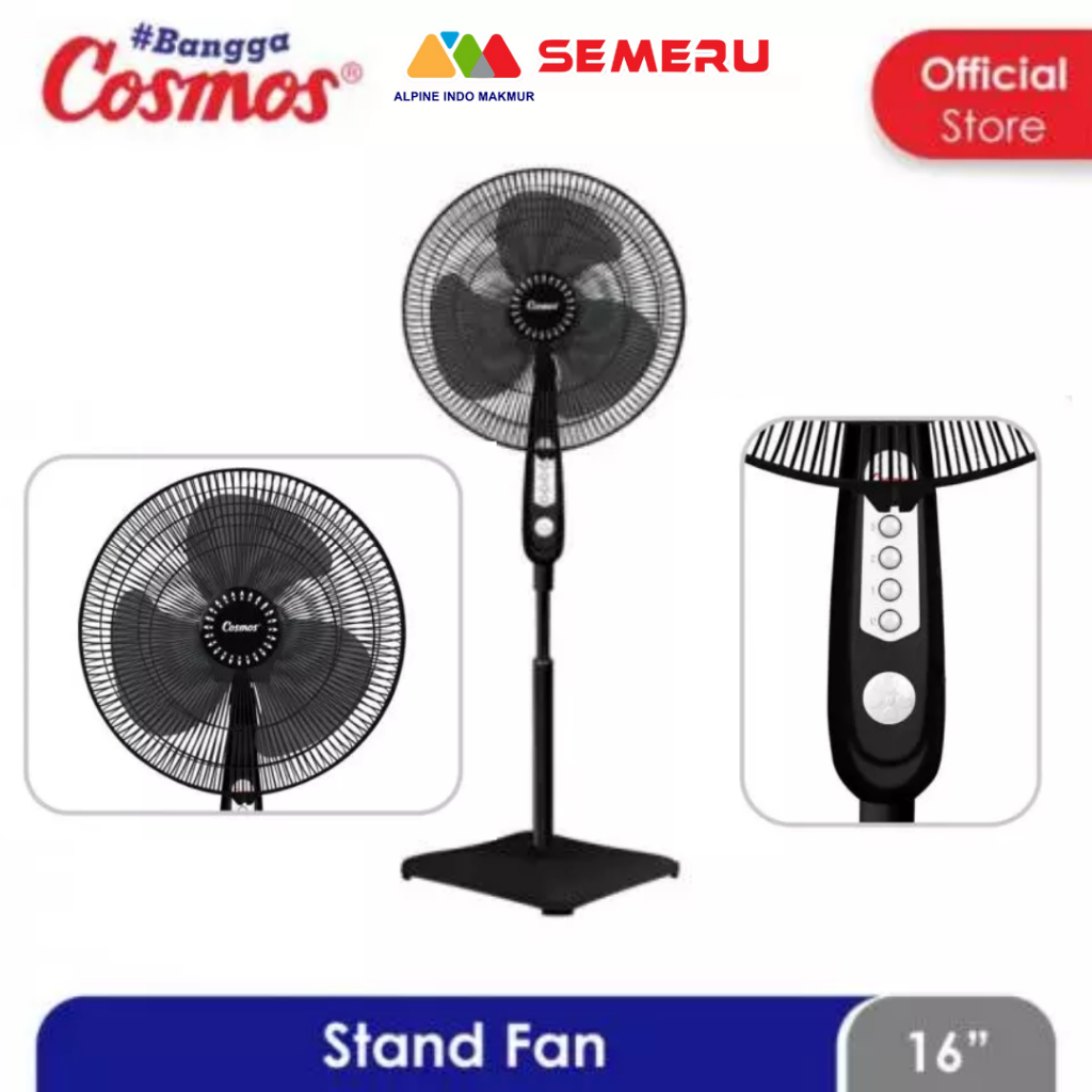 Jual COSMOS STAND FAN 16" ( BLACK ) 16 SAE | Shopee Indonesia