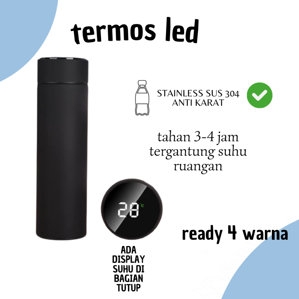 Jual Termos suhu stainless LED Vacum Flask / Termos Air Panas | Shopee ...