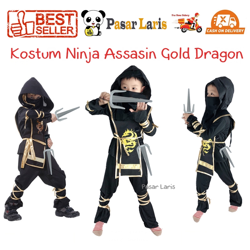 Jual Kostum Ninja Assasin Gold Dragon Baju Negara Jepang Japan Costume ...