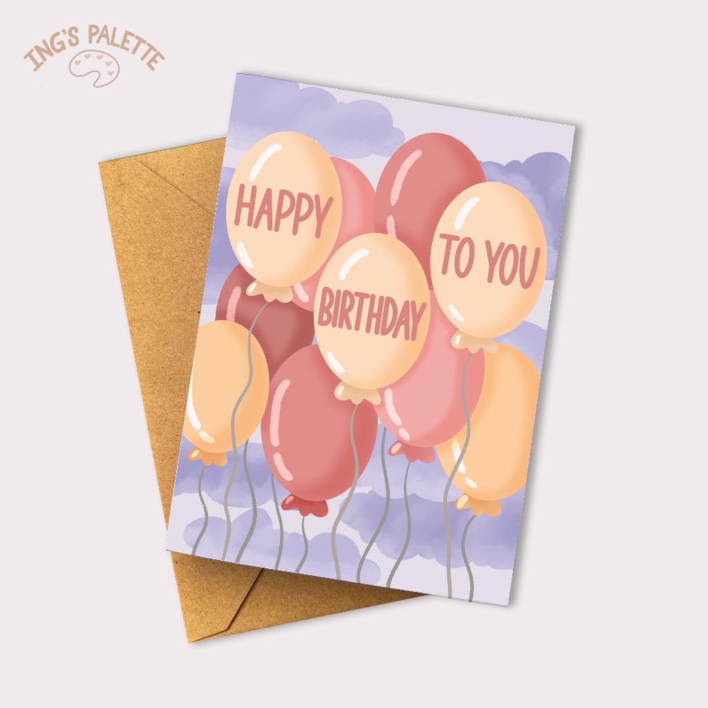 Jual Ing's Palette Birthday Card - BI01 | Kartu Ucapan Ulang Tahun ...
