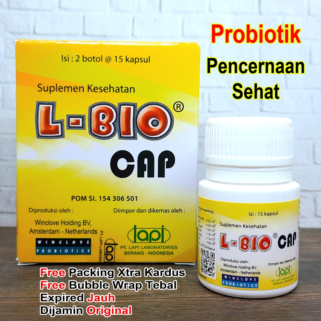 Jual L-BIO CAP Kapsul 1 Botol isi 15 LBio Probiotik Diare Mencret ...