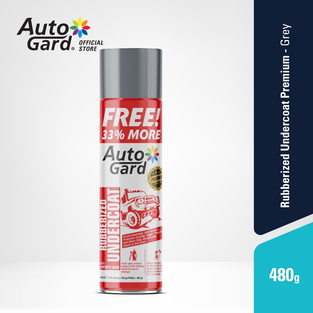 Jual AutoGard - Rubberizer Undercoat Premium Grey 480gram Cat Semprot ...
