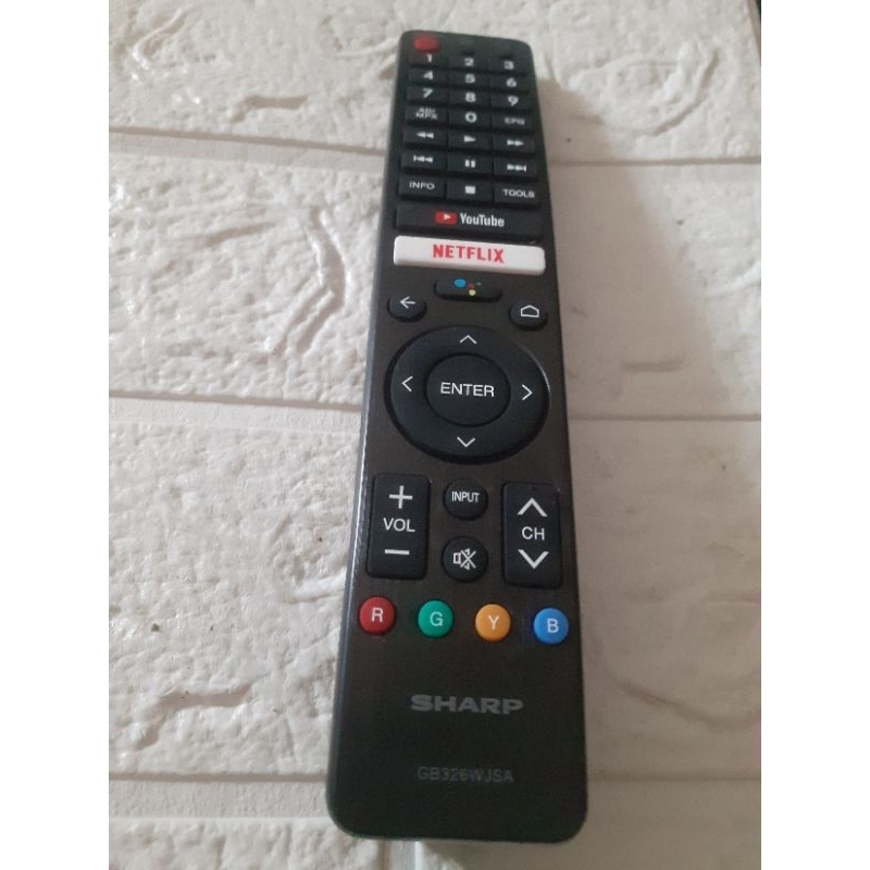 Jual Remot Remote TV Sharp Aquos LCD LED Smart Android TV GB236WJSA IR ( Non Voice ) | Shopee ...