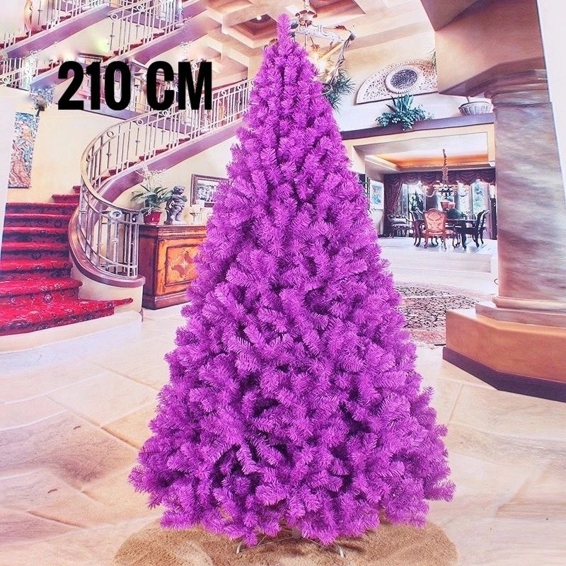 Jual BONUS RUMBAI POHON NATAL MEWAH CEMARA PINUS UNGU KAKI BESI ...