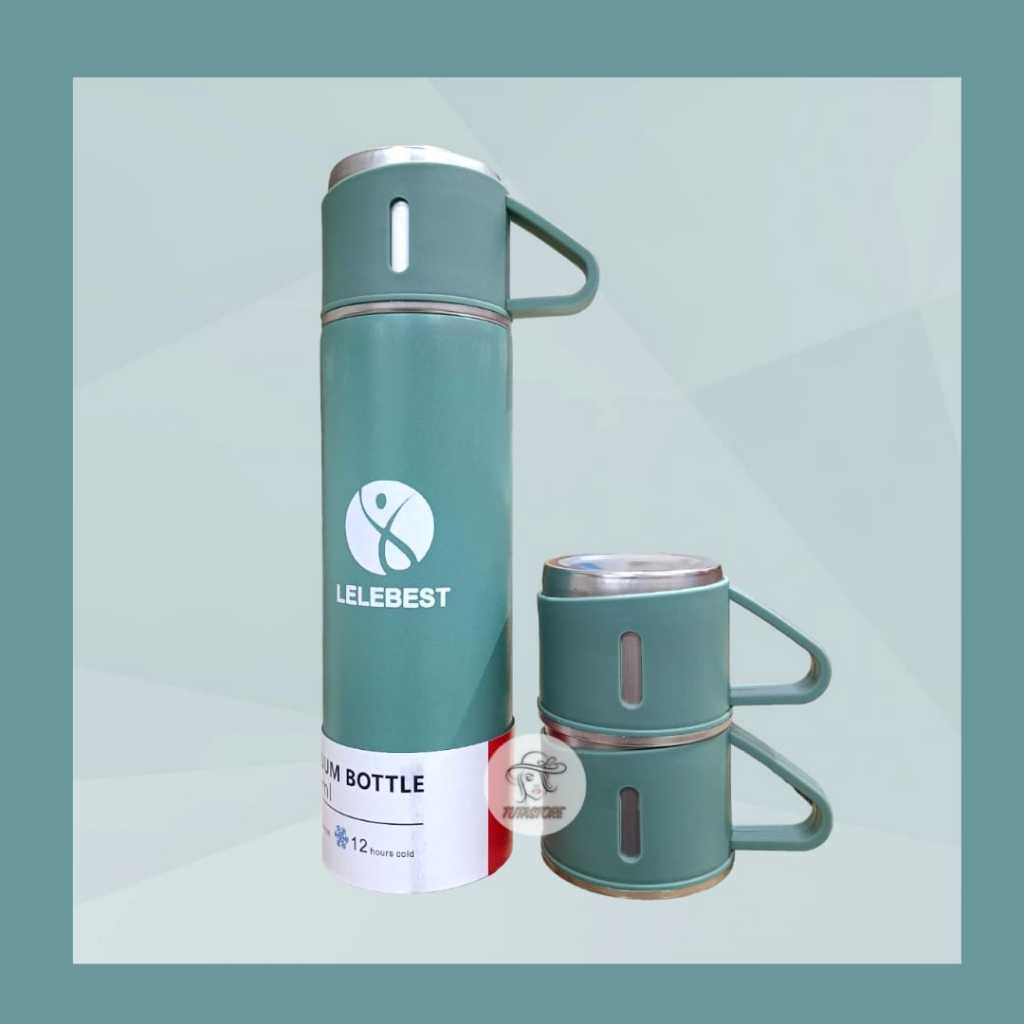 Jual Termos Sultan Vacuum Flask Set / Botol Minum Cangkir Premium 500 ...
