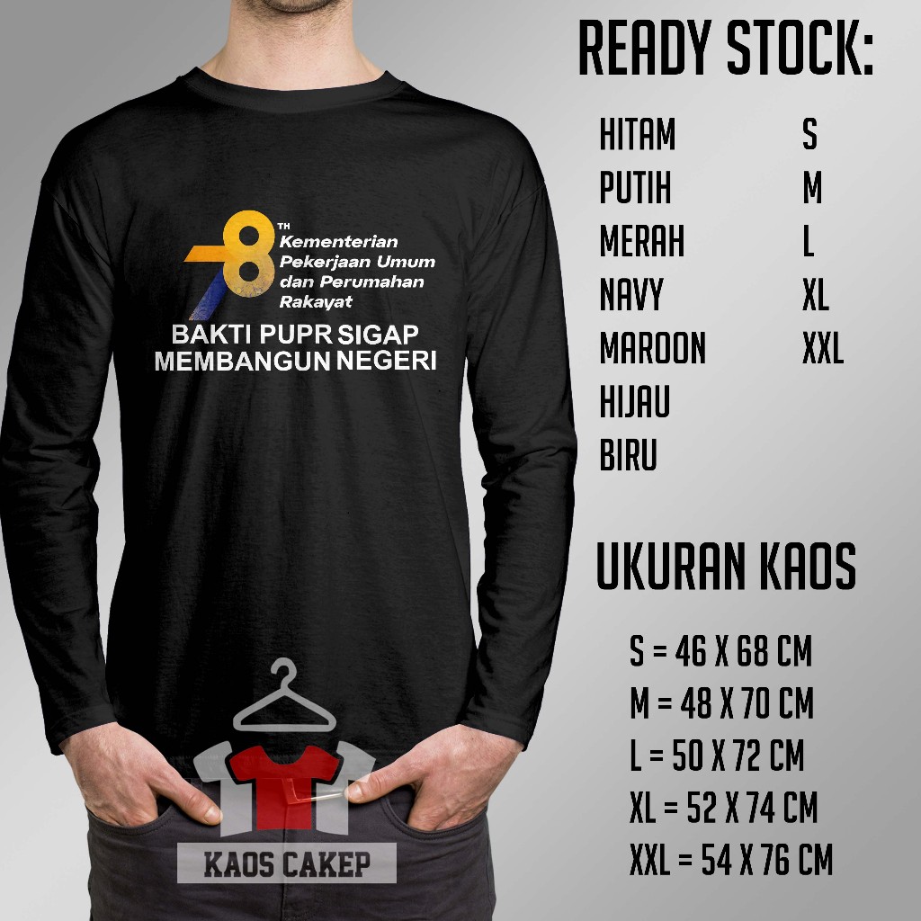 Jual Kaos HUT BAKTI PUPR KE-78 Sigap Membangun Negeri Logo V3 Lengan ... Jual Kaos HUT BAKTI PUPR KE-78 Sigap Membangun Negeri Logo V3 Lengan ...