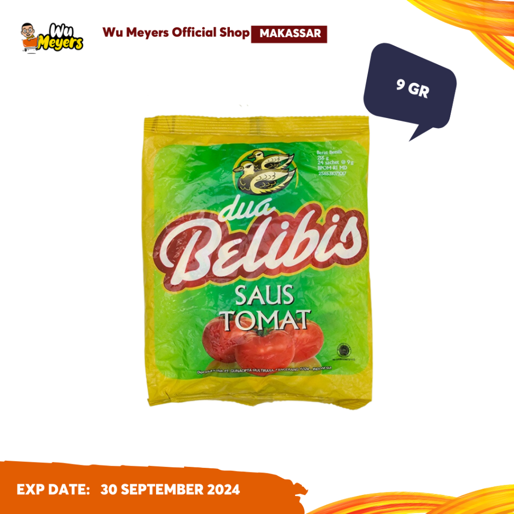 Jual Saus Tomat Cap Dua Belibis Sachet 9 gr/ Saos Tomat Dua Belibis ...