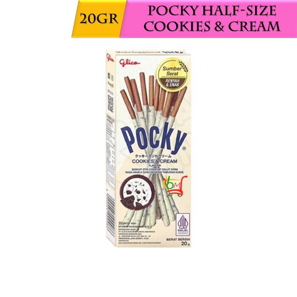 Jual Pocky Cookies & Cream Half Size Glico Pocky Kemasan Mini Rasa Oreo ...