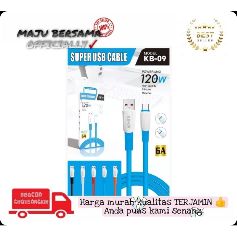 Jual MB - Kabel Data silicon KB-09 120W Super USB Cable 6A Super Fast ...