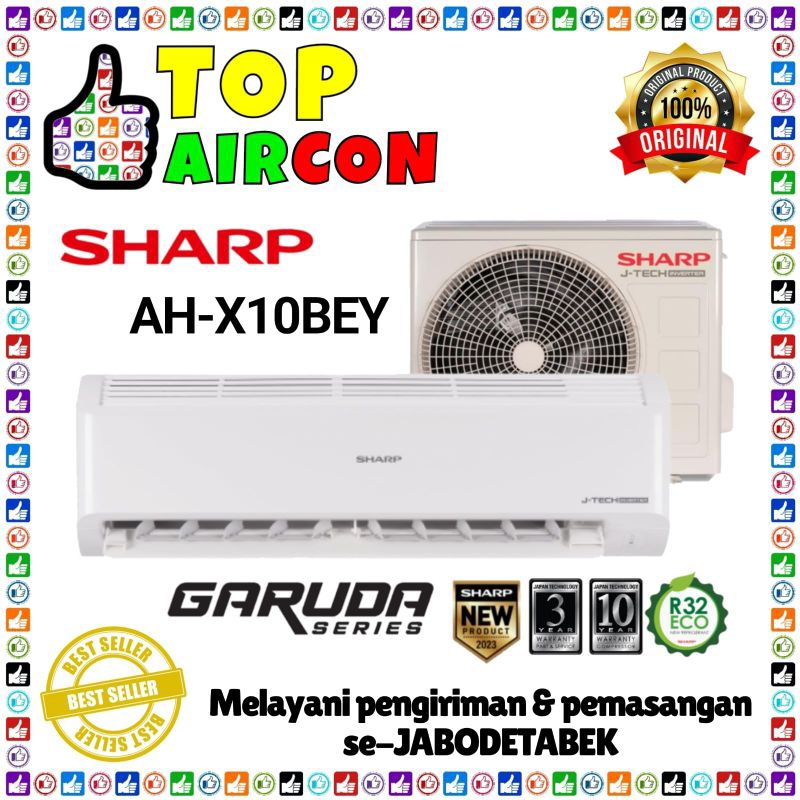 Jual AC SHARP 1PK SHARP AH - X10BEY GARUDA SERIES INVERTER HARGA UNIT ONLY | Shopee Indonesia