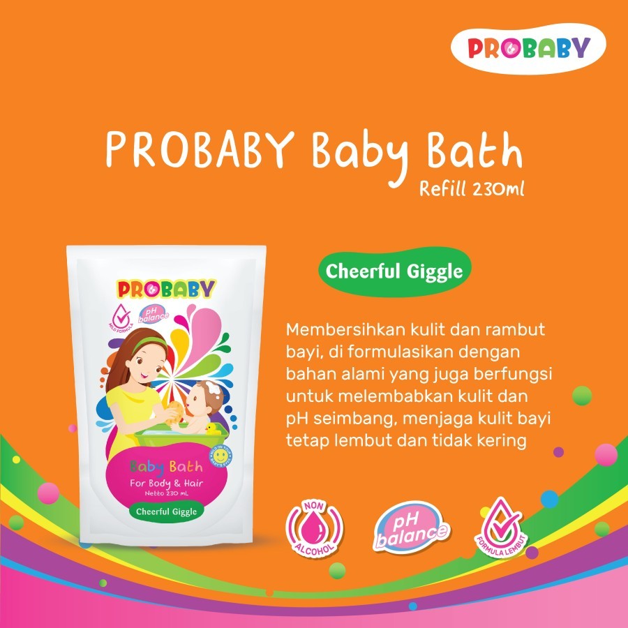 Jual Probaby Baby Bath Cheerfull Giggle Refill 230ml | Shopee Indonesia