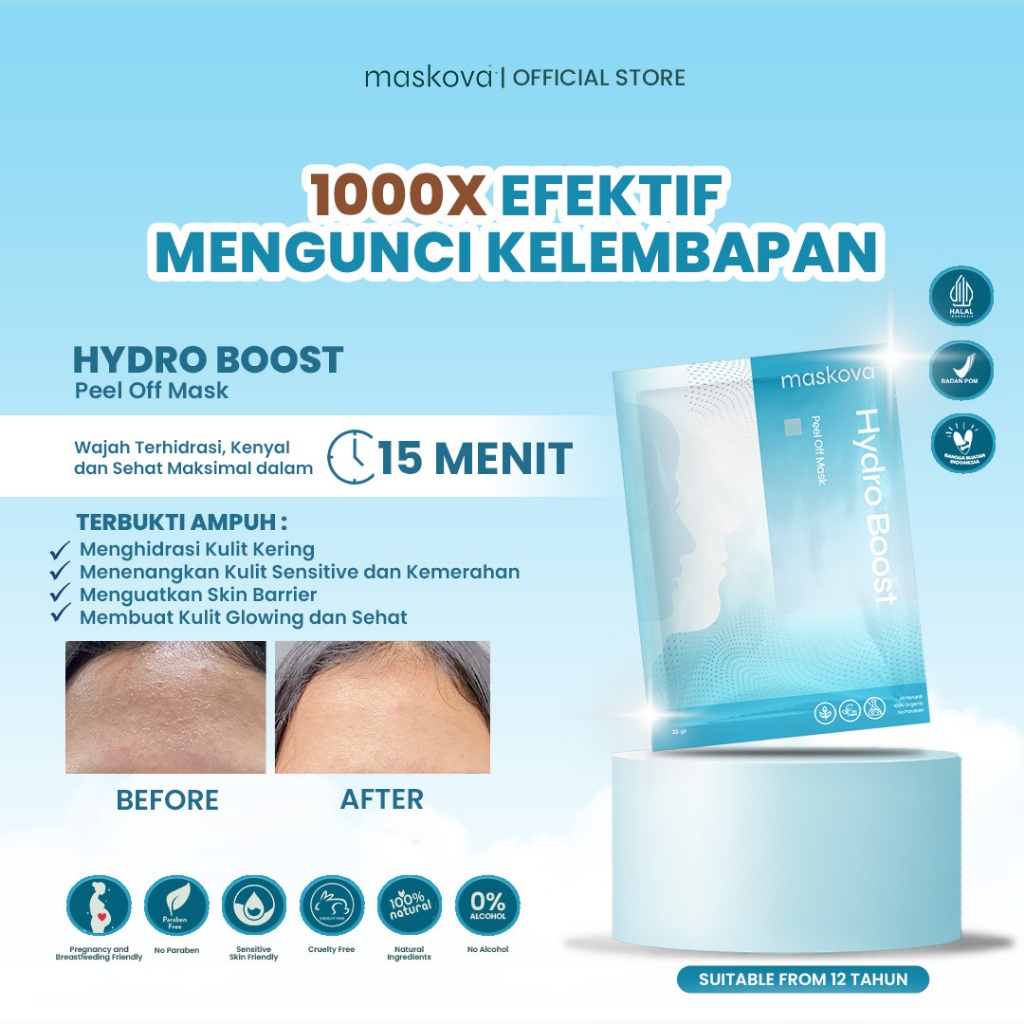 Jual Masker untuk Melembapkan dan Menghidrasi Wajah Ampuh Atasi Kulit Kering By MASKOVA 1000x ...
