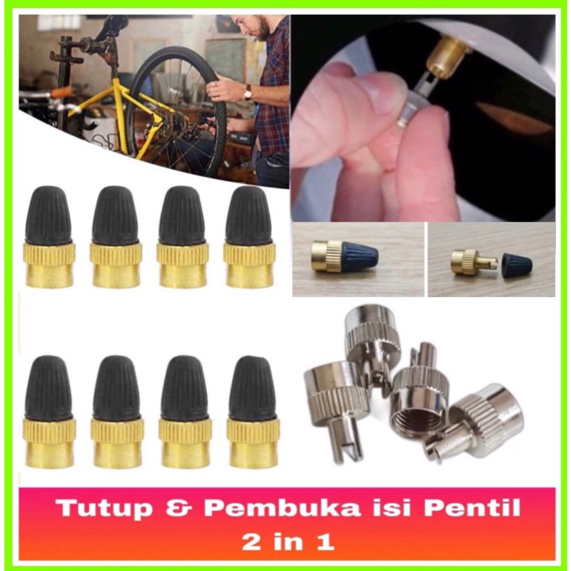 Jual Tutup Pentil dan Pembuka isi Pentil Spuyer Mobil Motor Sepeda ...