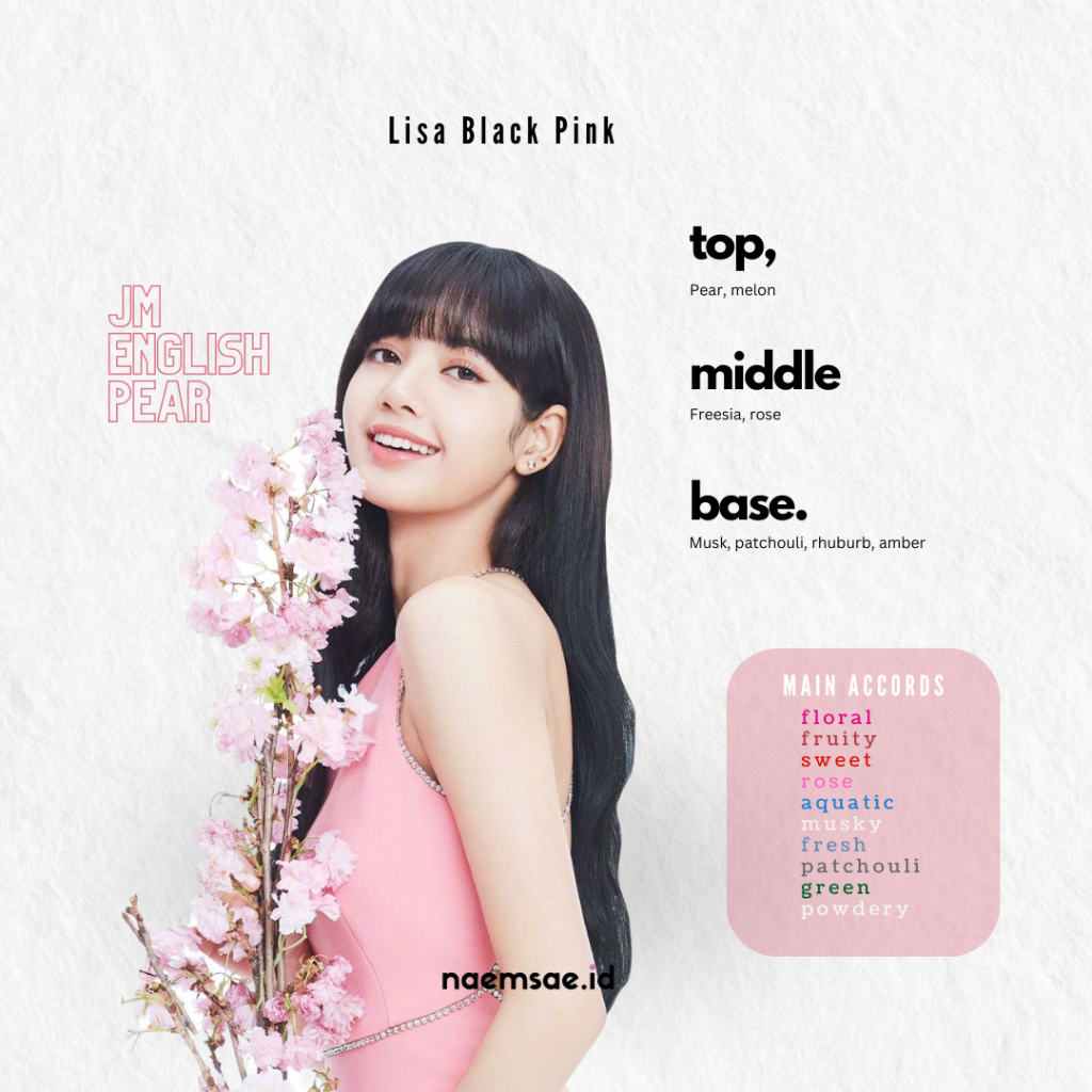 Jual PARFUM LISA BLACK PINK JM ENGLISH PEAR BY NAEMSAE - PARFUM WANITA ...