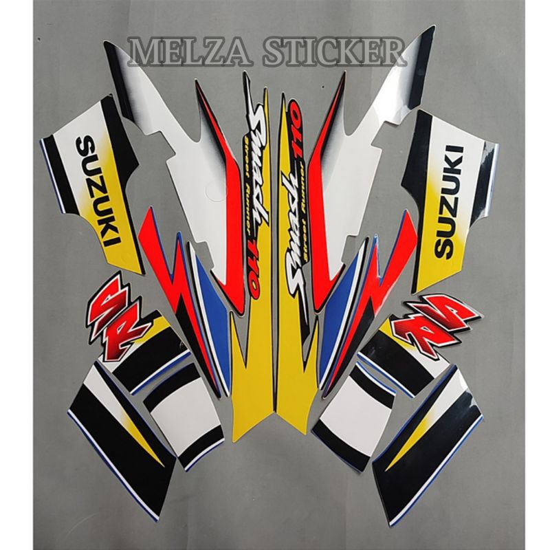 Jual Stiker Striping Motor SMASH SR 2005 WARNA BIRU Sticker Lis Body ...