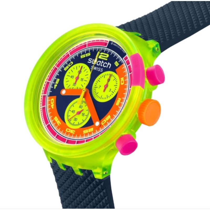 Jual SWATCH SB06J100 NEON TO THE MAX Jam Tangan Unisex Original Garanis ...