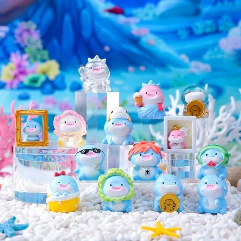 Jual Sharkmelon Party Blind Box Toys Anime Action Figure Doll Shark ...