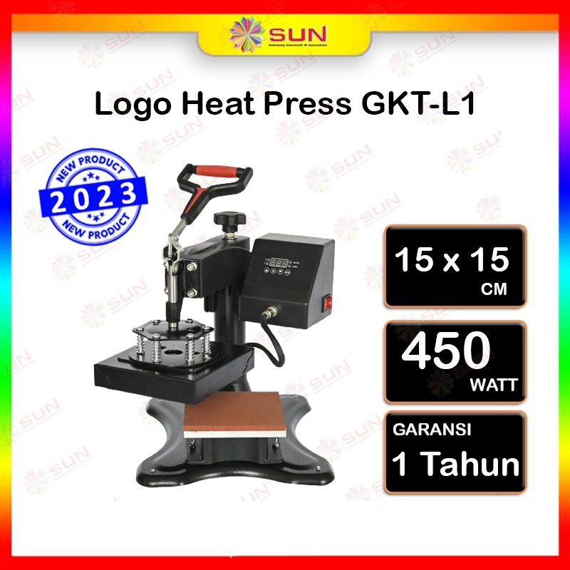 Jual Mesin Press Mini 15x15 cm - untuk press kaos, Logo, Label, Kerah ...