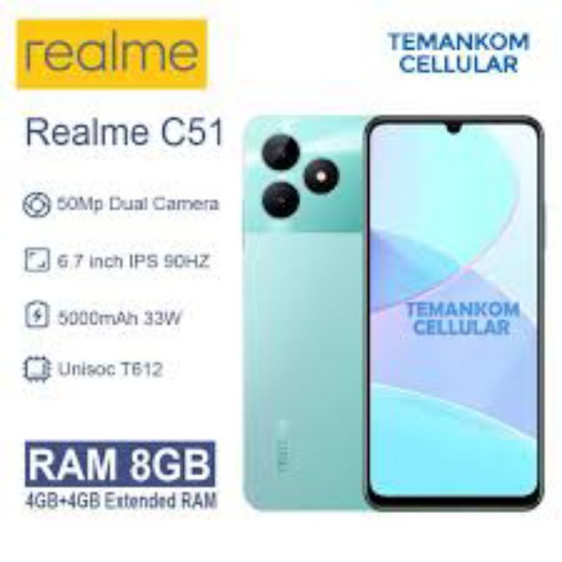 Jual Realmi C51 NFC Ram 4+4/128GB | Shopee Indonesia