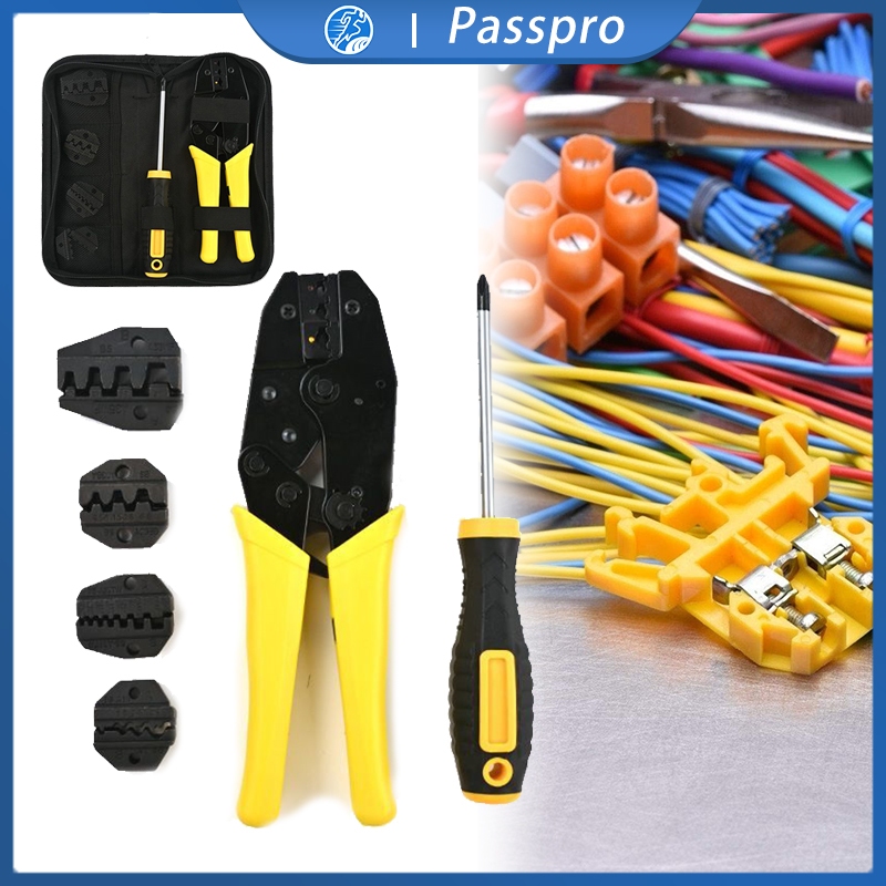 Jual Tang Crimping Skun Ratchet 5 in 1 Set RRT | Shopee Indonesia