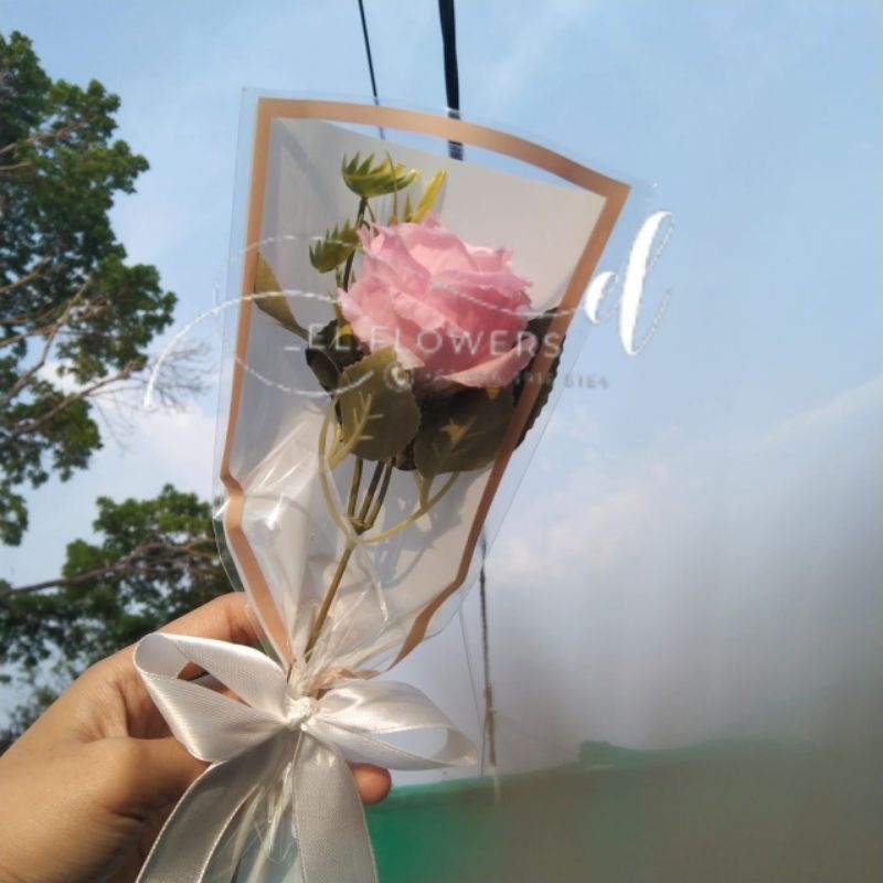 Jual single rose | buket 1 tangkai bunga mawar cocok untuk hadiah ...