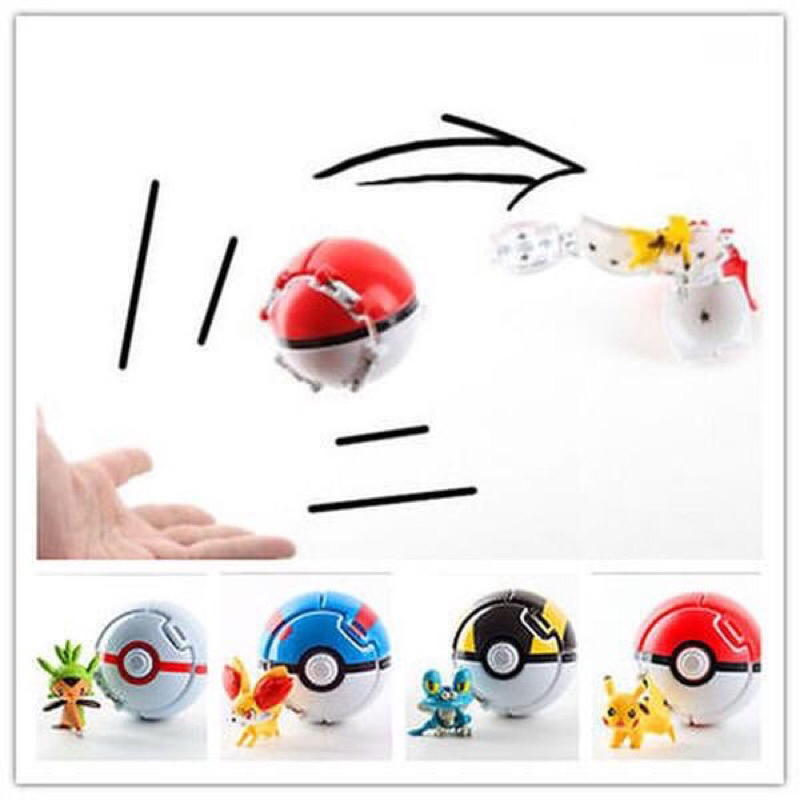 Jual Pokeball Lempar Pokemon Action Figure, Poke ball, Great ball ...