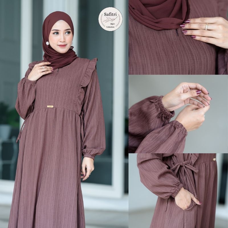 Jual CARISSA DRESS gamis bahan lady crush tebal tidak mudah kusut by ...